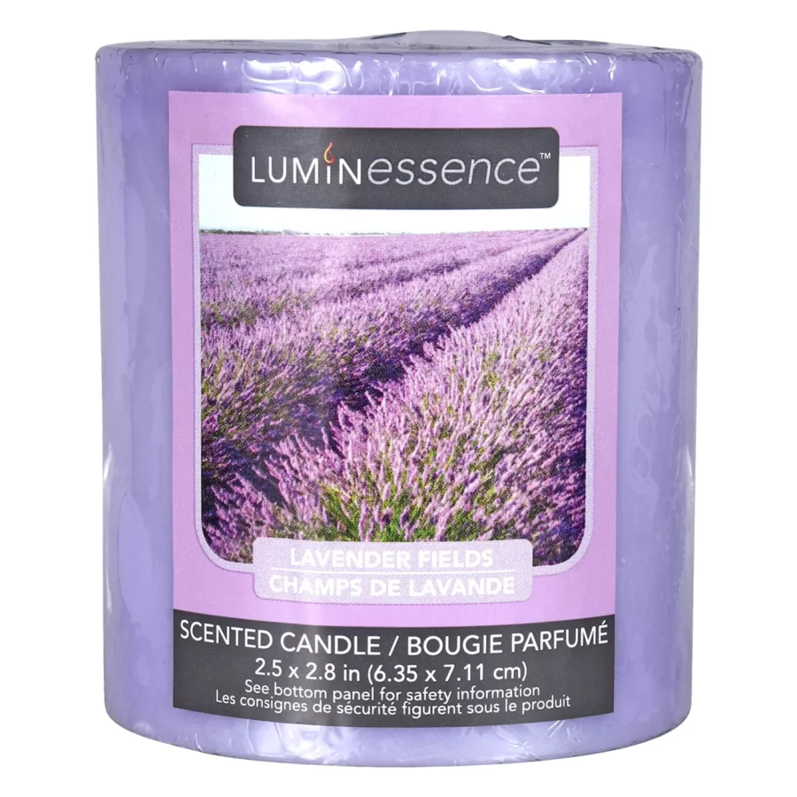 Luminessence Lavender Fields Scented Pillar Candles – Let's Make It Elegant